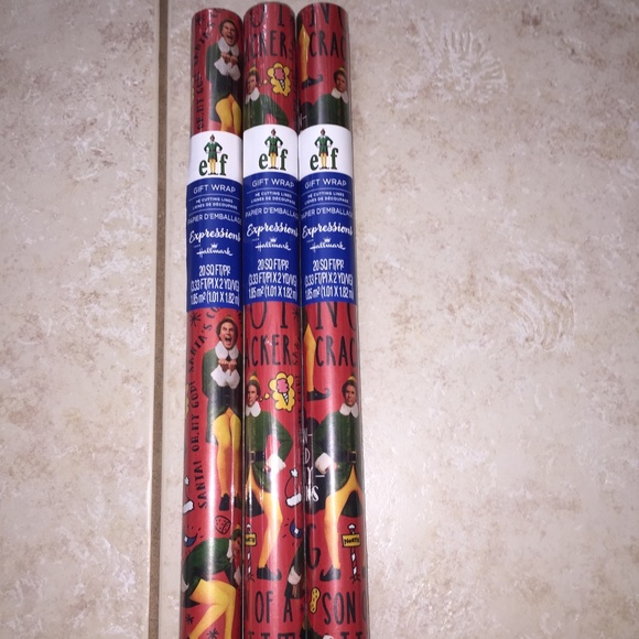 Hallmark | Holiday | Buddy Elf Movie Christmas Wrapping Paper 6 Sq Ft ...